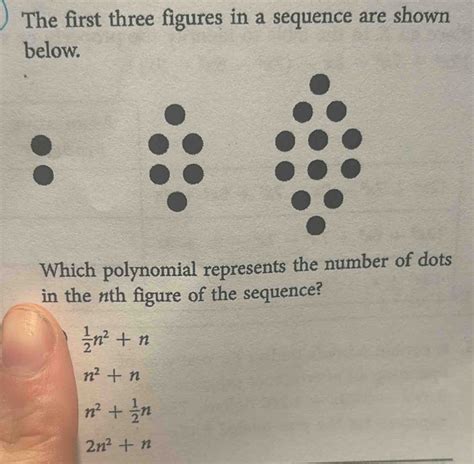 Solved The First Three Figures In A Sequence Are Shown Below Which Polynomial Represents The