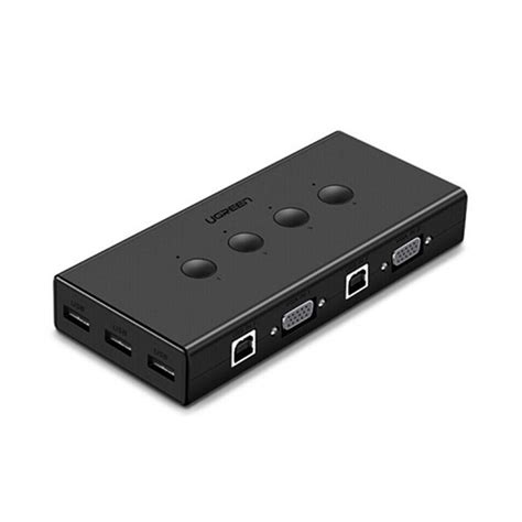 kvm switch 4 port usb thiết bị 4 máy tính dùng 1 màn hình chính hãng