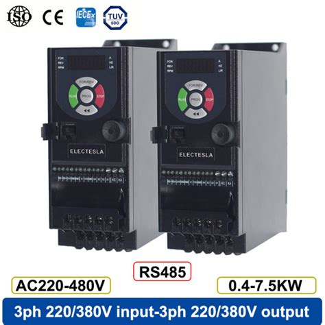 Three Phase 220v 380v 0 4 7 5kw Output Vfd Inverter Motor Speed Controller Frequency Converter