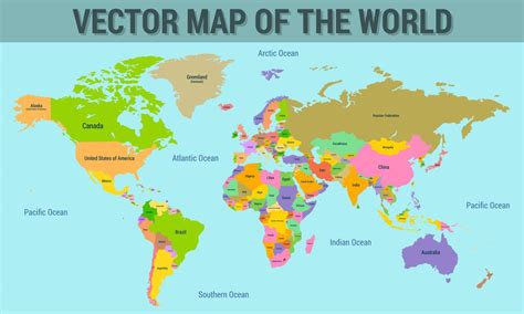 World Map Country Names Vector Art Icons And Graphics For Free Download