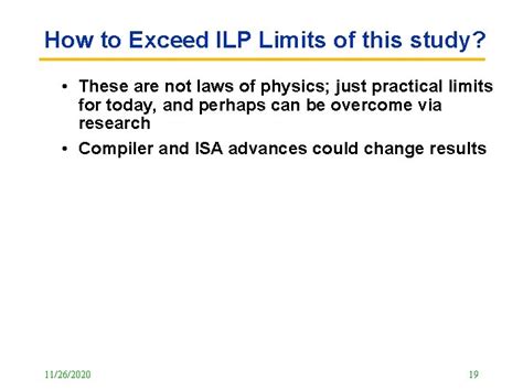 Limits To Ilp And Simultaneous Multithreading Outline Limits