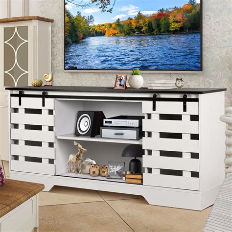 Media Center With Sliding Barn Doors At Melvin Elrod Blog