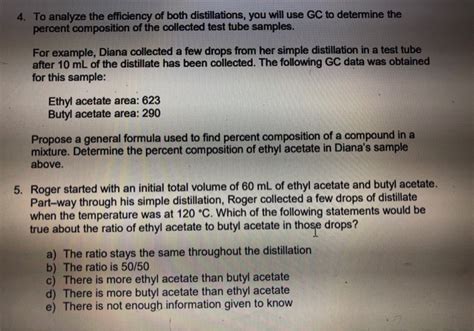 Solved To Analyze The Efficiency Of Both Distillations Chegg
