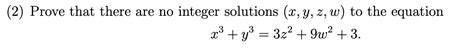 Solved Prove That There Are No Integer Solutions X Y Chegg