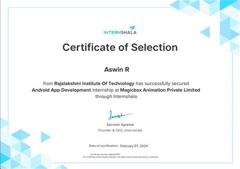 Internship Magicboxanimations Learningandgrowing R Aswin