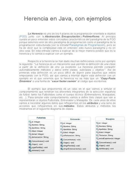 herencia en java pdf herencia programación orientada a objetos