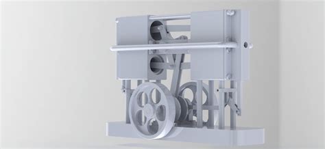 4 Cylinder Steam Engine With Rocking Crosshead 3d Model Cgtrader