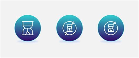 Premium Vector Modern Timers Interface Buttons Icons Design