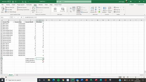 Sumif And Countif Functions In Excel Jpl Leicestershire And Uk