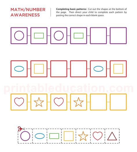 Sequence And Number Patterns Worksheets Printableducation