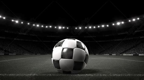 경기장 배경의 녹색 축구장에서 놀라운 3d 렌더링된 흑백 축구공 구장 배경 경기 배경 놀라 배경 이미지 Hd 구장 경기