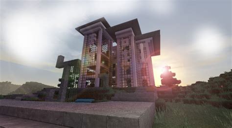 Modern Mansion Build In Grassland Minecraft Map