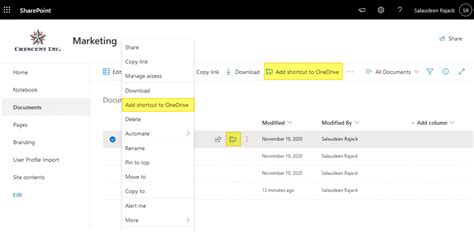 Add Shortcut To Onedrive In Sharepoint Templates Sample Printables