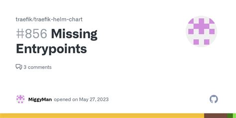 missing entrypoints · issue 856 · traefik traefik helm chart · github