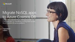 NoSQL Migration To Azure Cosmos DB Pitch Deck PPT
