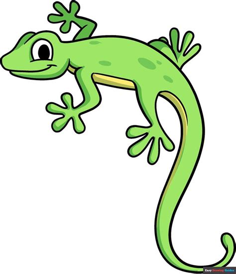 Cartoon Lizard Drawing Tutorial Step By Step