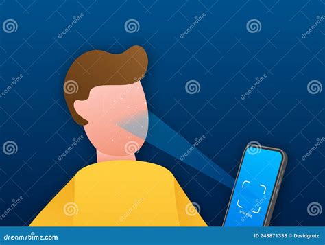 Face Recognition Concept Design Can Use For Web Banner Infographics