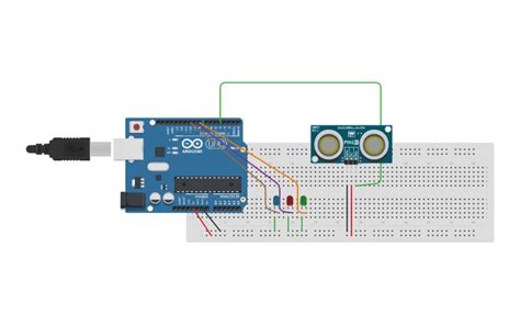 Circuit Design Ultra Sound Levels Tinkercad