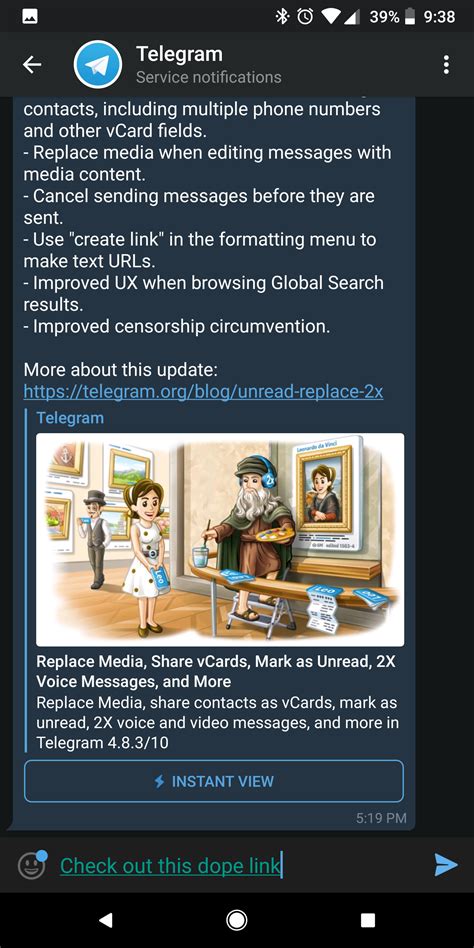 Telegram 4 8 10 Adds Replaceable Media Text Hyperlinks And Much More [apk Download]
