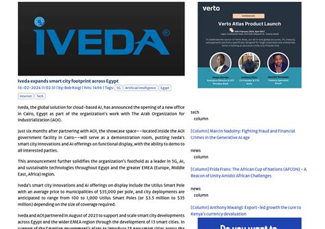Iveda Expands Smart City Footprint Across Egypt Iveda Ai Video Smart Sensors Iot Solutions