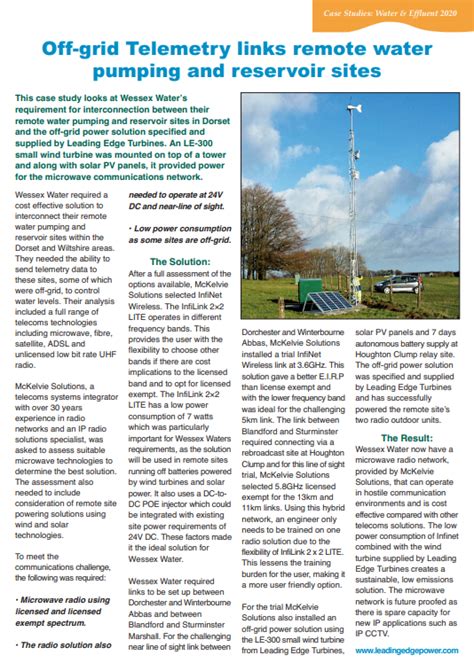 Environment Times Off Grid Telemetry Leading Edge Turbines And Power