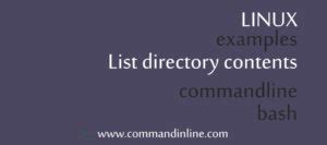 List Directory Contents In Linux Command In Line