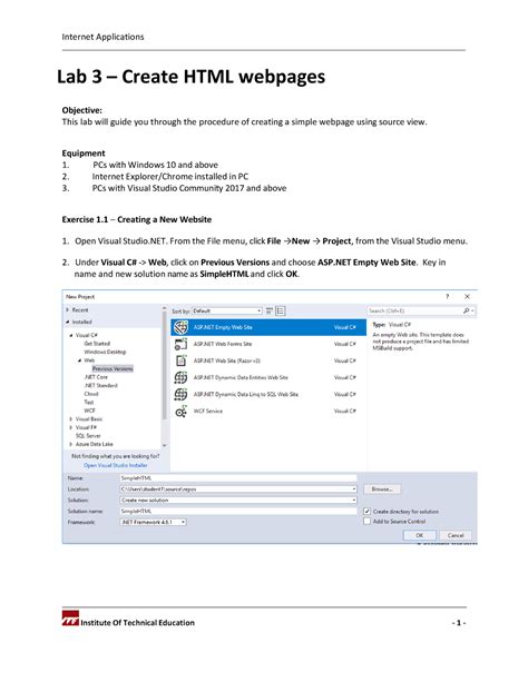 Lab 3 Create HTML Webpage Lab 3 Create HTML Webpages Objectiv E This Lab Will Guide You