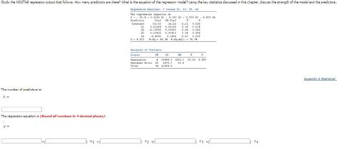 Solved Study The MINITAB Regression Output That Follows How Chegg