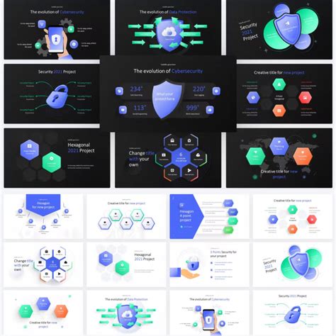 Security And Hexagonal Infographic Template Masterbundles