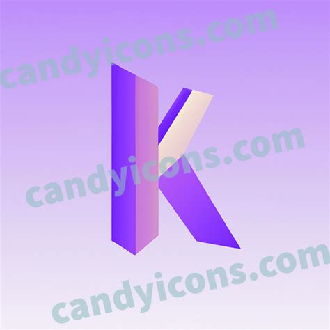 A Sharp And Angular Letter K 6642 Candyicons