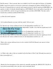Forecasting Fuel Consumption Regression Model For Per Capita Course Hero
