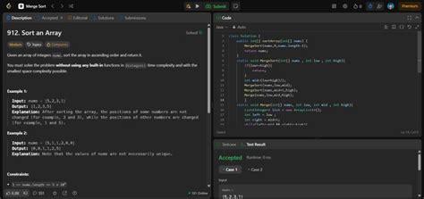 100daysofleetcode 100daysofcode 100daysofleetcode Leetcode Java Mergesort