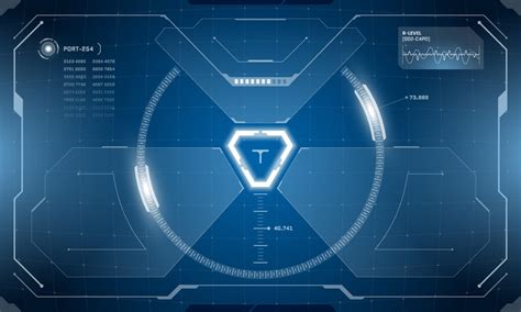 Futuristic Infographics Of Hud Ui Interface Stock Vec