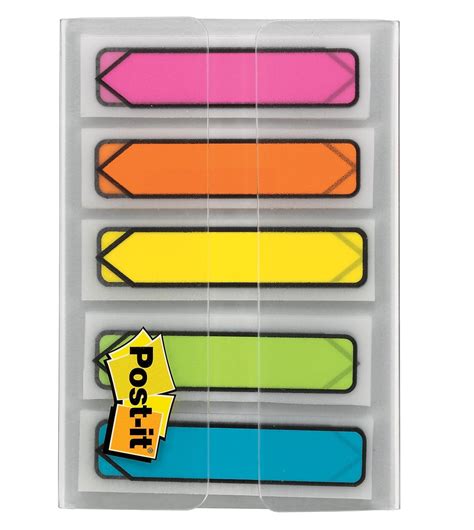 Post It Arrow Flags 47 Wide Assorted Colors 100 Flagspack Personal Touch Cleaning And
