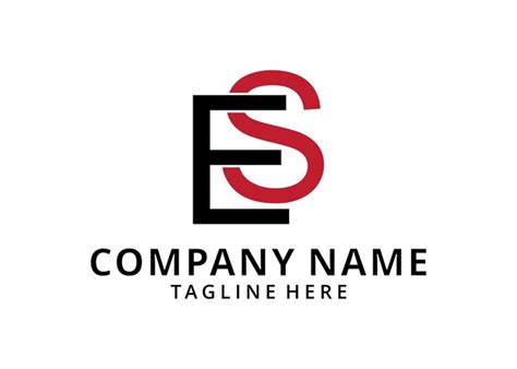 Lettre Initiale Es Se Es Lettres Abstraites Logo Monogramme Vecteur