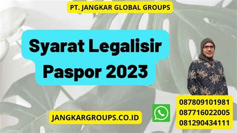 Syarat Legalisir Paspor – Jangkar Global Groups