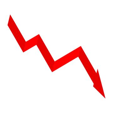 Downward Arrow Vector Hd Images Red Arrow Downwards Down Stock