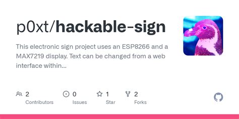 GitHub P Xt Hackable Sign This Electronic Sign Project Uses An ESP And A MAX Display
