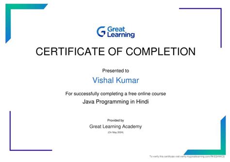 vishal kumar on linkedin hi all i have completed the course java