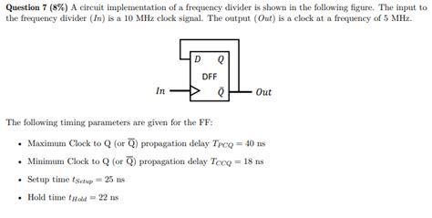 Solved Question A Circuit Implementation Of A Chegg