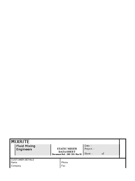 Static Mixer Data Pdf
