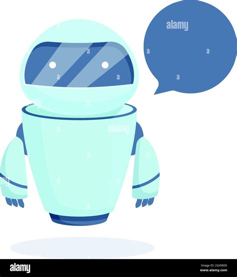 Cartoon Robot Is Having A Conversation Showing The Concept Of