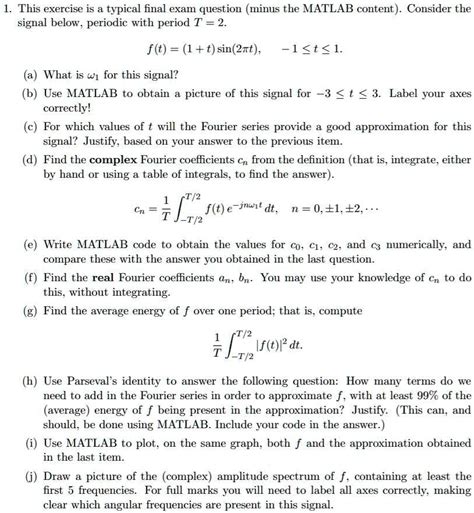 video solution this exercise is a typical final exam question minus