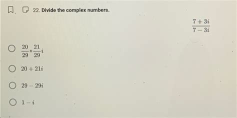 Solved Divide The Complex