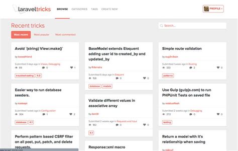 Laravel Tricks Website Open Source