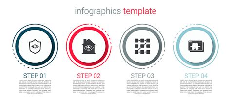 Set Shield And Eye House With Scan Graphic Password Protection And Browser Incognito Window