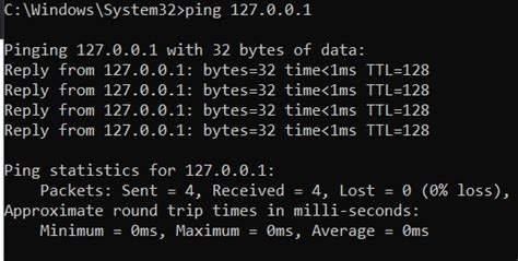 Windows Why Is There No Ttl In The Output Of The Ping Localhost Command While It Present In