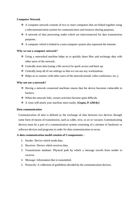 computer network and data communication docsity