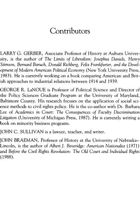 Contributors Journal Of Policy History Cambridge Core