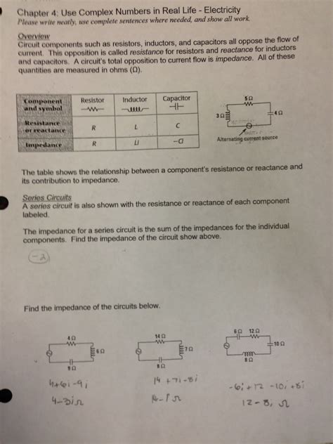 Complex Numbers In Real Life Electricity Portfolio For Zach Hunter